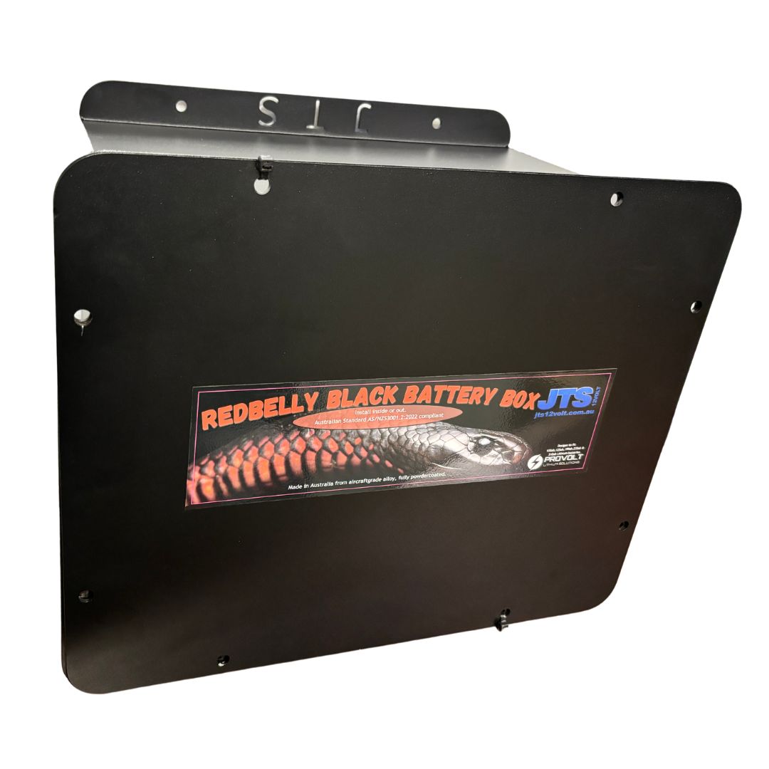 Redbelly Black Battery Box Lithium Compliant – JTS 12 Volt