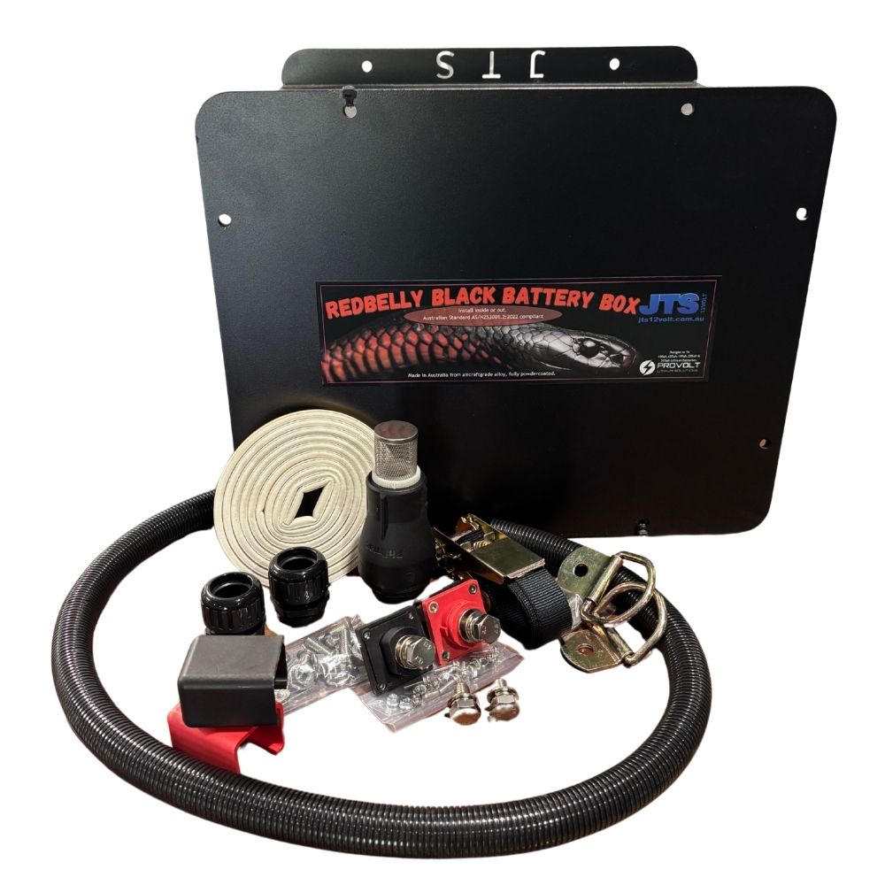 Redbelly Black Battery Box Kit – JTS 12 Volt